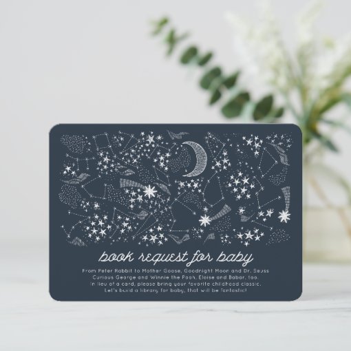 Written in the Stars Constellation Book Request Invitation | Zazzle