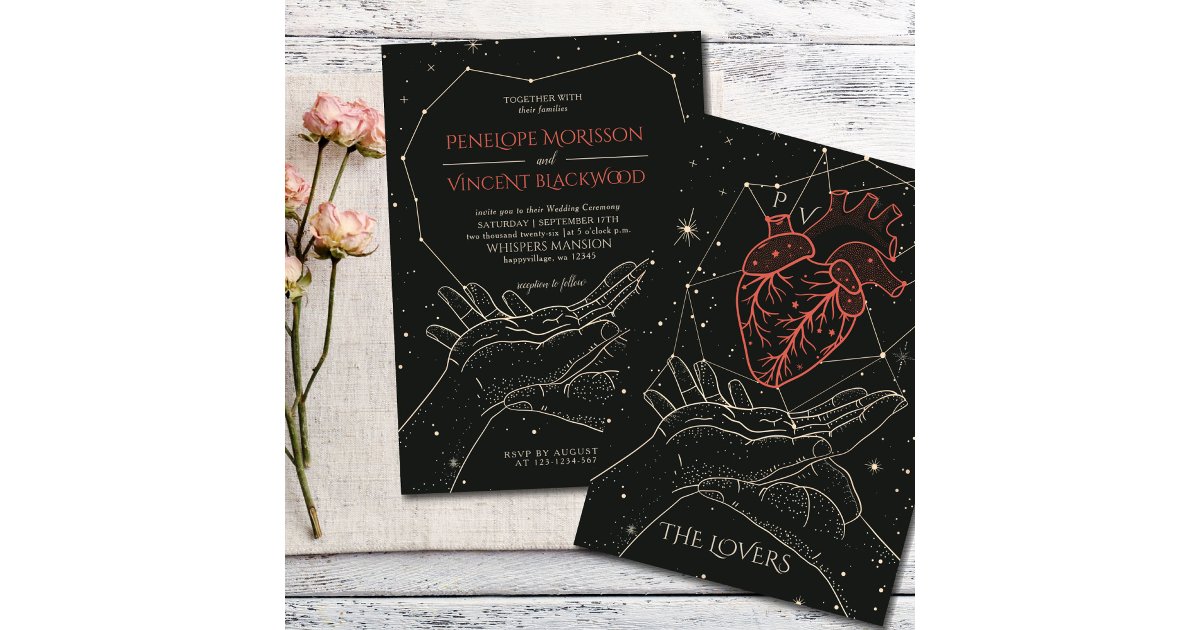 Written in the Stars | Tarot Wedding Invitation | Zazzle