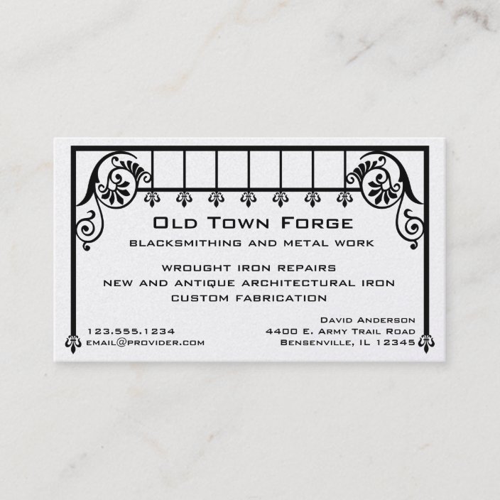 Wrought Iron Business Card | Zazzle.com