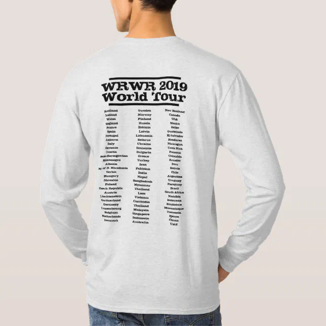 WRWR World Tour Long Sleeve T-Shirt | Zazzle
