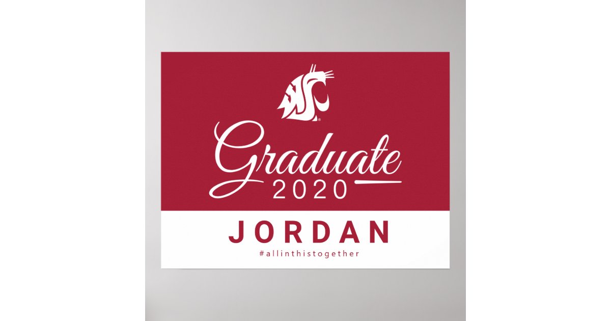WSU Cougars 2020 Graduate Poster | Zazzle