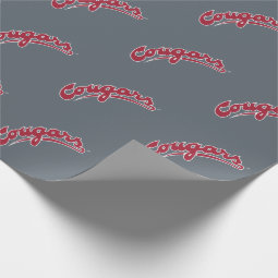 WSU Cougars Logo Wrapping Paper | Zazzle