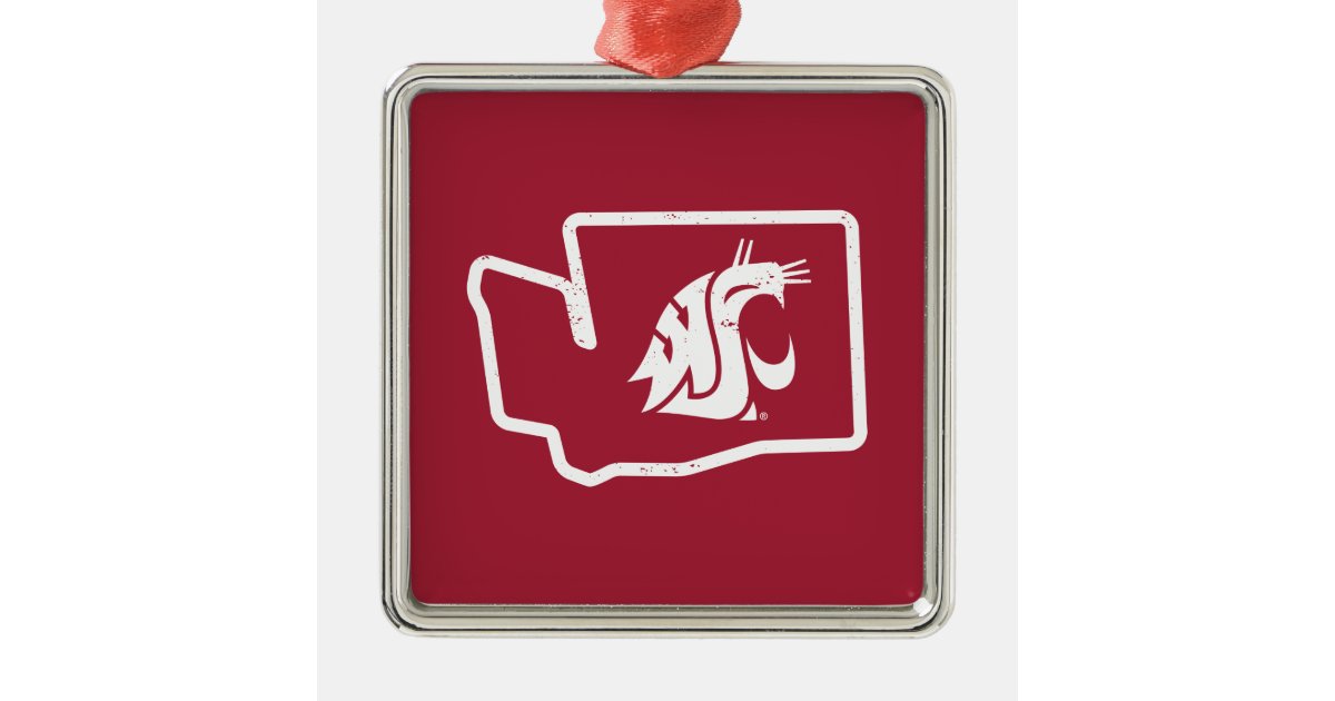 WSU Cougars | Vintage Washington State Metal Ornament | Zazzle