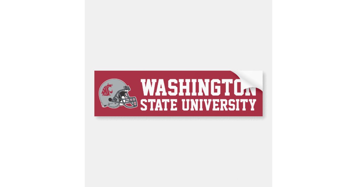 WSU Helmet Bumper Sticker | Zazzle
