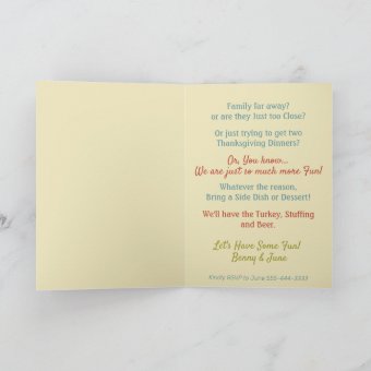 WTF Funny Thanksgiving Friendsgiving Invitation | Zazzle