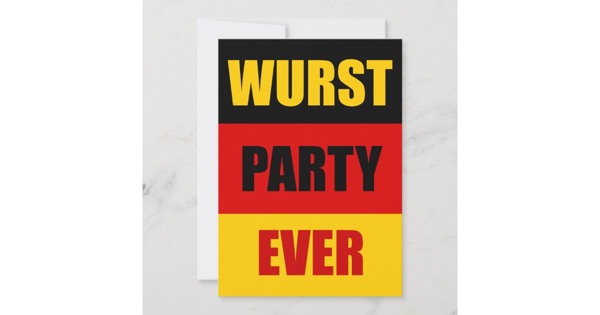 Wurst Party Ever Oktoberfest German Invite | Zazzle