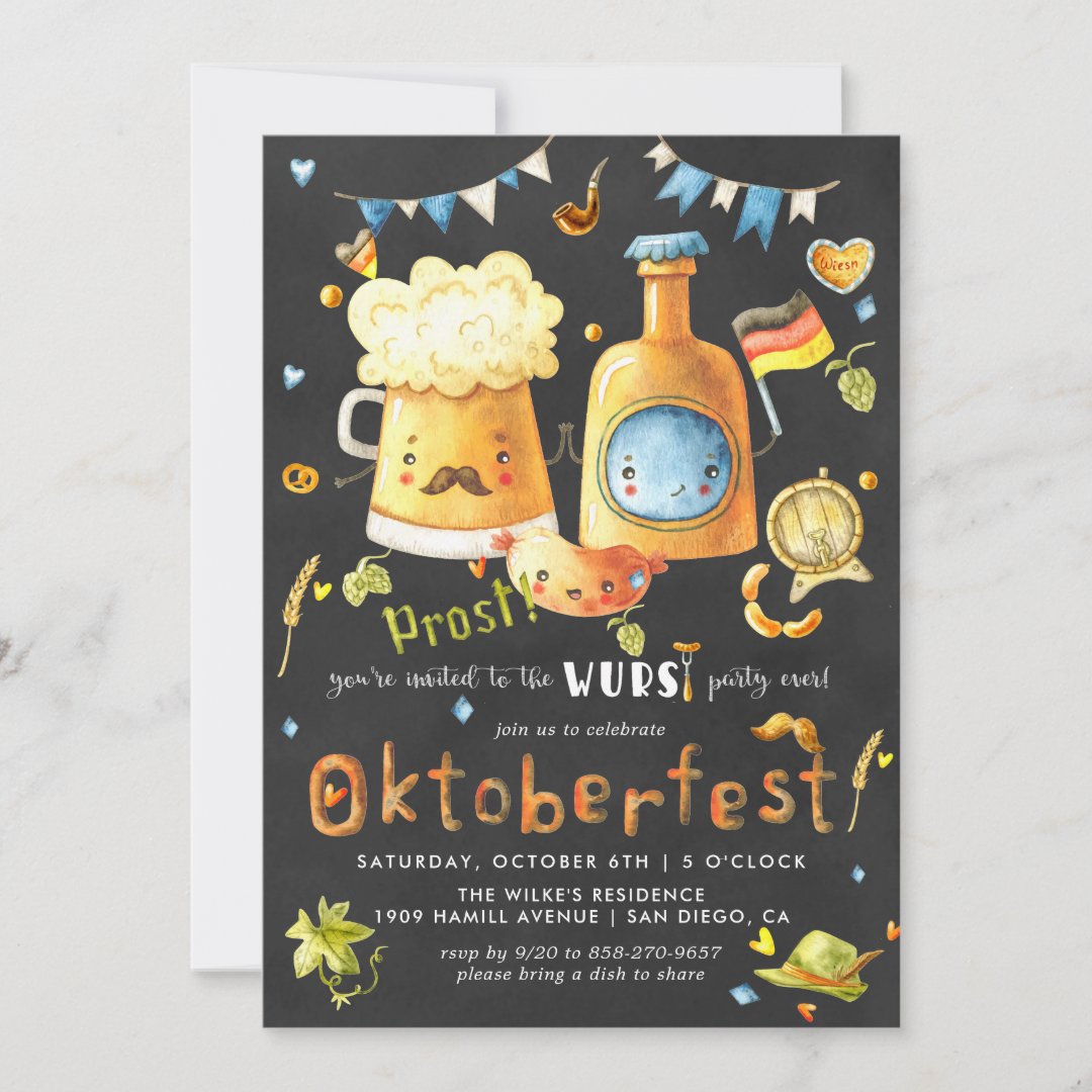 Wurst Party | Oktoberfest Party Invitation | Zazzle
