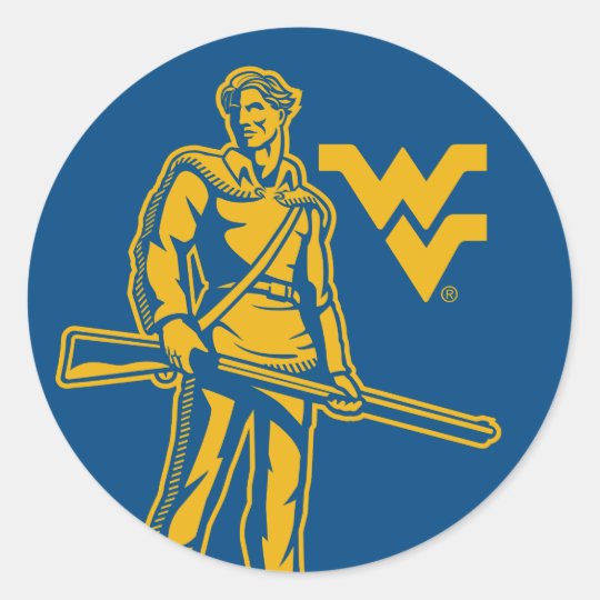 WVU Mountaineer Classic Round Sticker | Zazzle.com