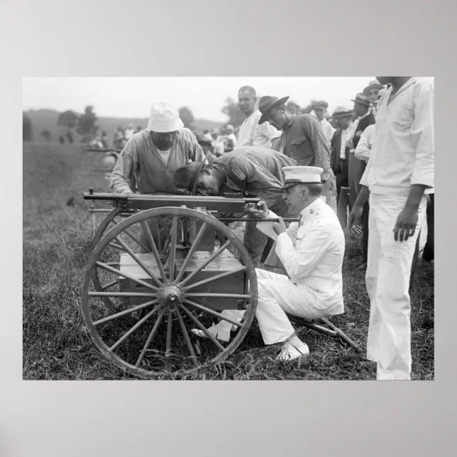 WW1 Machine Gun, 1917 Poster | Zazzle