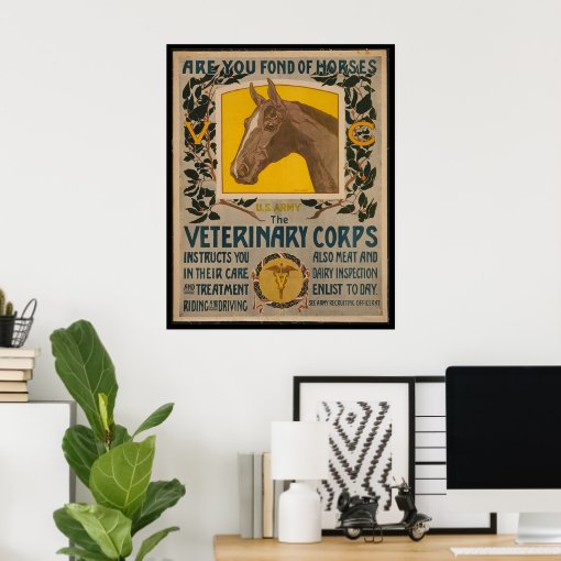 WW1 VINTAGE Vet. Corps POSTER | Zazzle