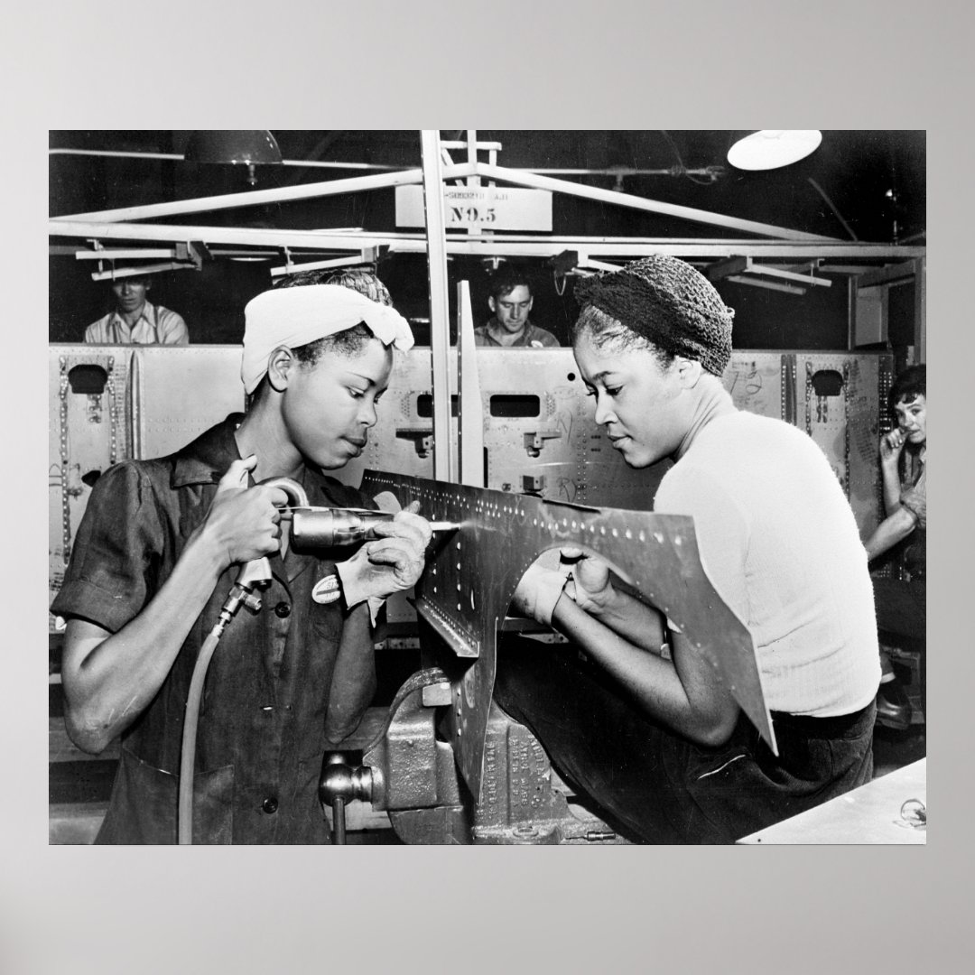WW2 Aircraft Factory, 1940s Poster | Zazzle