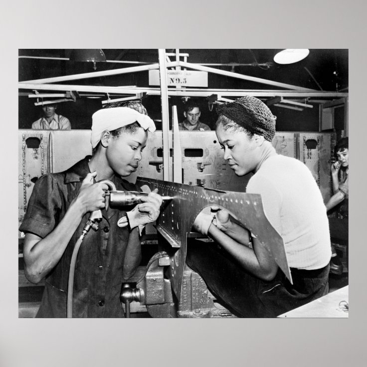 WW2 Aircraft Factory, 1940s Poster | Zazzle
