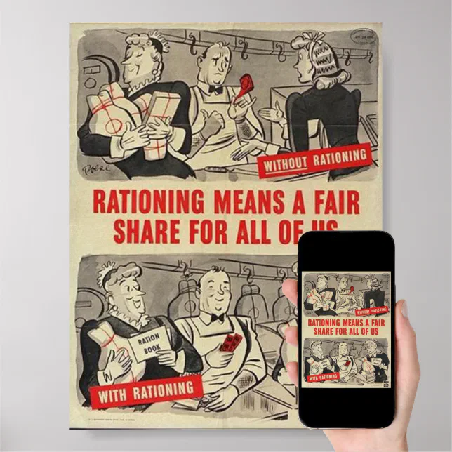 WW2 American Poster- "Rationing..." Poster | Zazzle