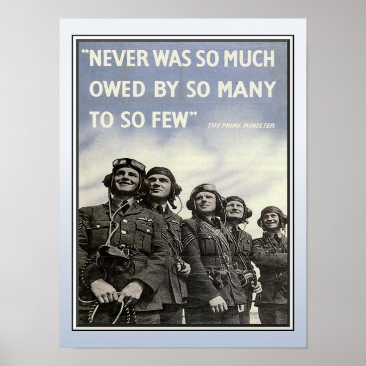 WW2 Churchill Quotation Military Veterans Poster | Zazzle
