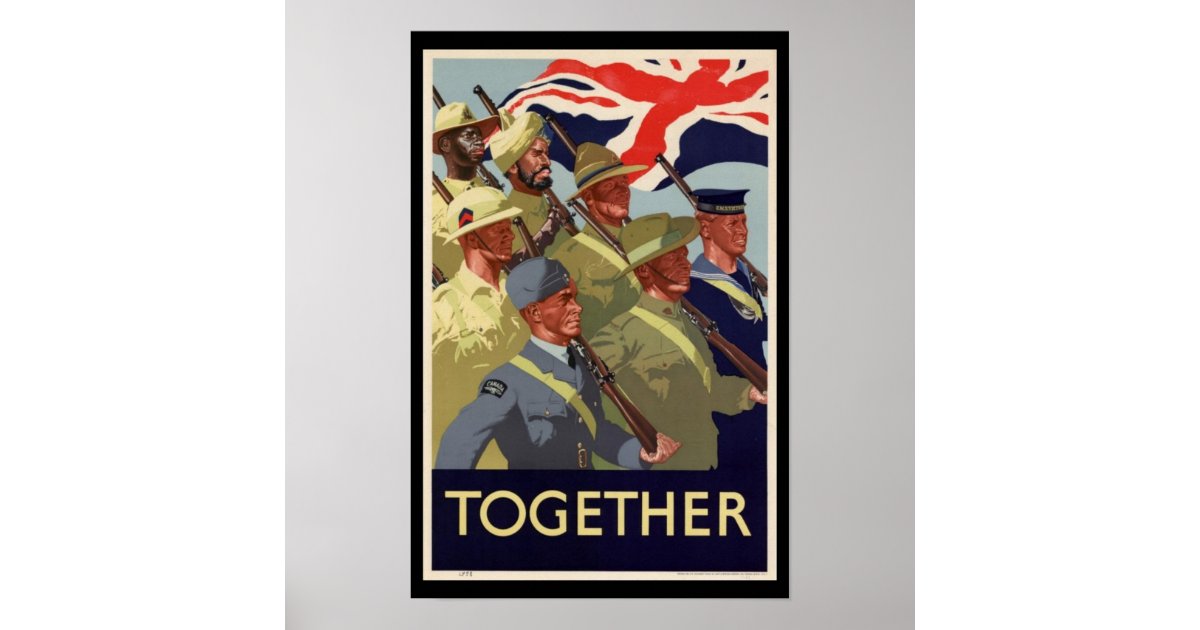 WW2 Commonwealth Together Poster | Zazzle