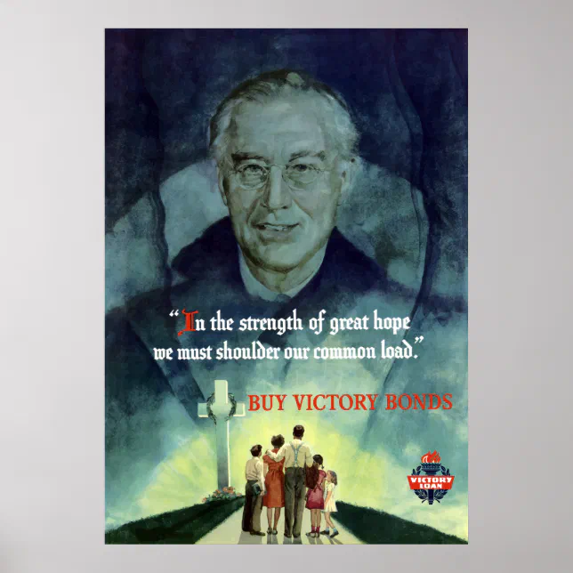 WW2 FDR Quote Poster | Zazzle