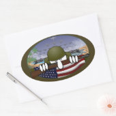WW2 Kilroy Oval Sticker | Zazzle