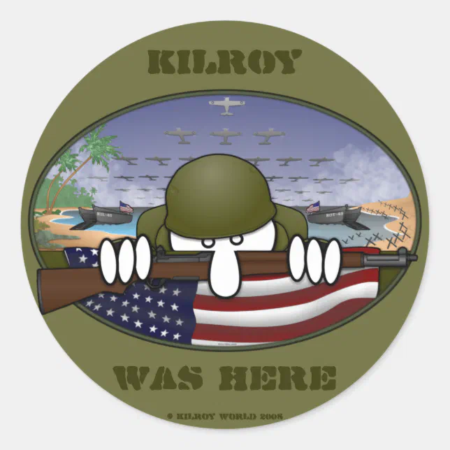 WW2 Kilroy Sticker | Zazzle