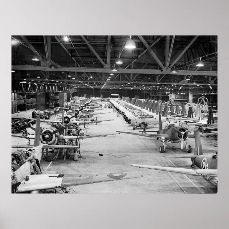 WW2 Mass Production, 1943 Poster | Zazzle