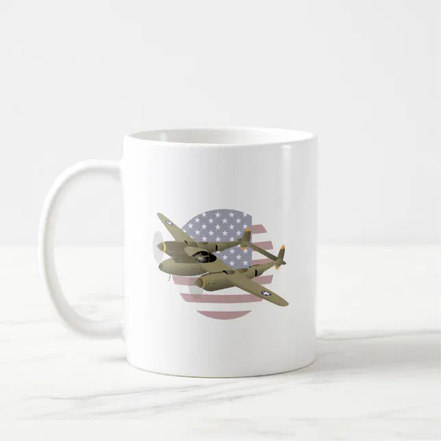 WW2 P-38 Lightning Airplane Coffee Mug | Zazzle