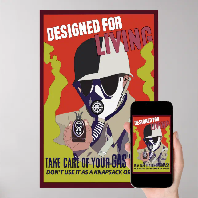 ww2 poster Take Care of your Gas Mask | Zazzle