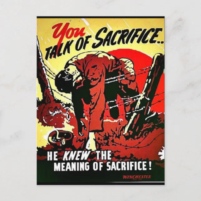 Ww2 Sacrifice Postcard | Zazzle