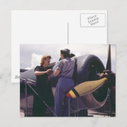 WW2 Women Aviation Mechanics Postcard | Zazzle