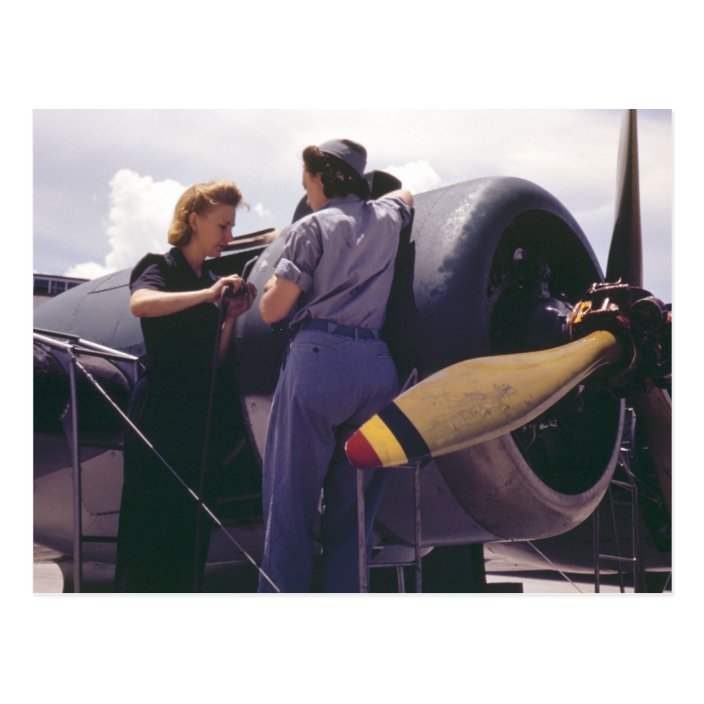 WW2 Women Aviation Mechanics Postcard | Zazzle.com