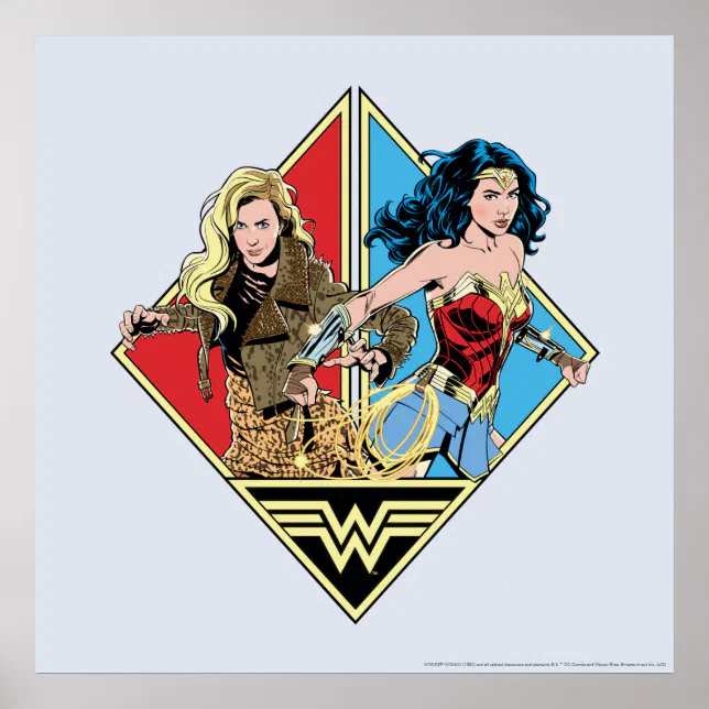 WW84 | Retro Comic Barbara Minerva & Wonder Woman Poster | Zazzle