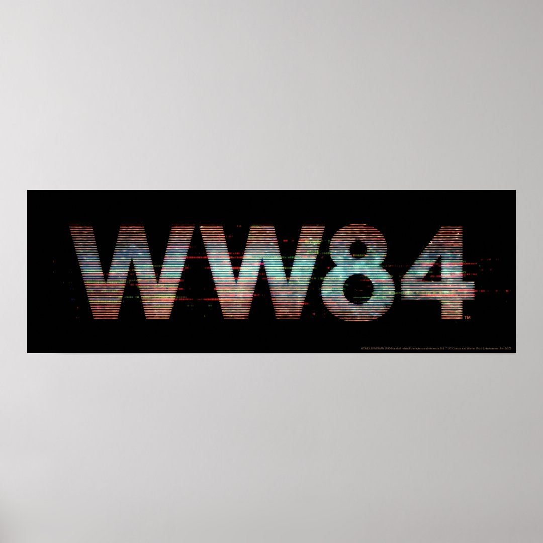 WW84 | TV Static Logo Poster | Zazzle