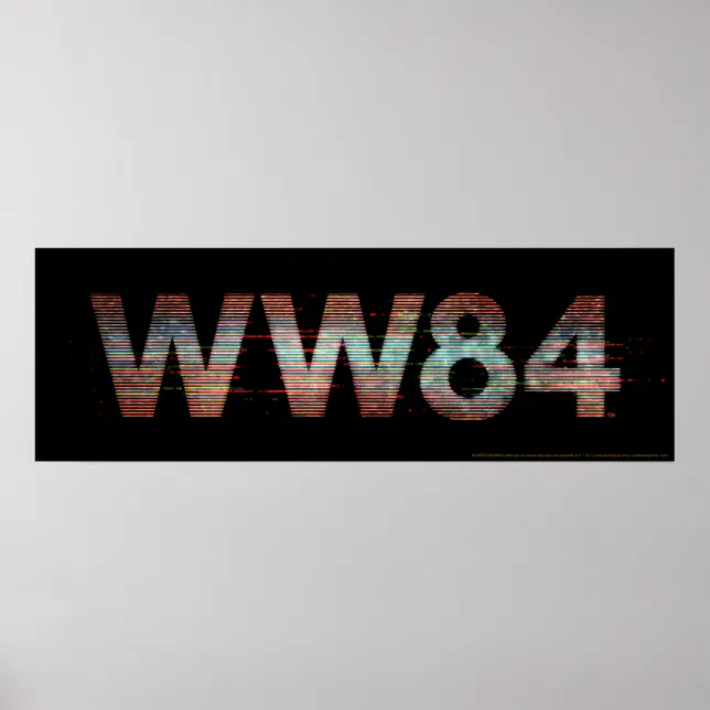WW84 | TV Static Logo Poster | Zazzle