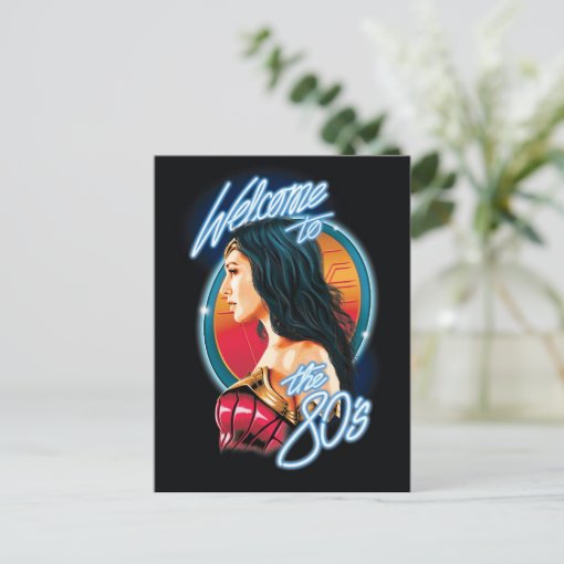 WW84 | Welcome To The 80's Wonder Woman Portrait Invitation Postcard ...