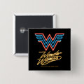 WW84 | Wonder Woman Neon Light Logo Button | Zazzle