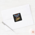 WW84 | Wonder Woman Neon Light Logo Square Sticker | Zazzle