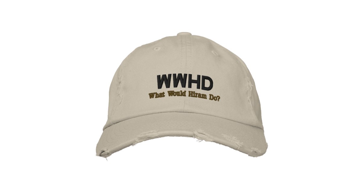 WWHD EMBROIDERED BASEBALL CAP | Zazzle