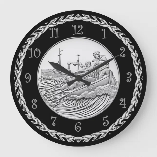 WWI Centennial Medal Coast Guard Coin ~ Large Clock | Zazzle