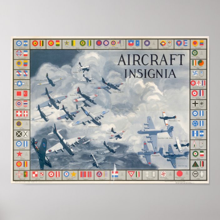 WWII Aircraft Insignia Identification Poster | Zazzle.com