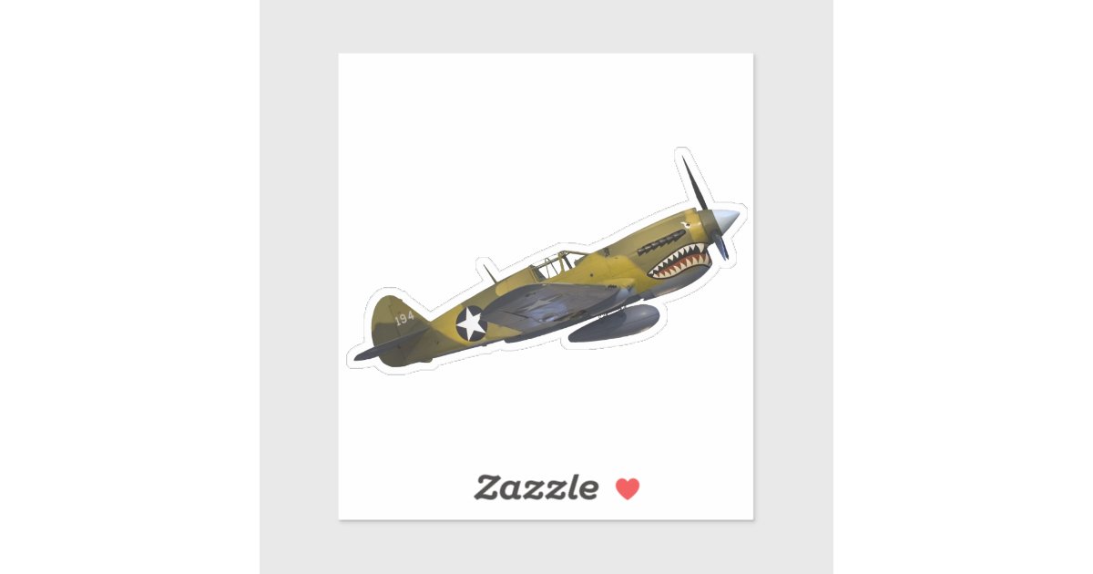 WWII Aircraft Sticker | Zazzle