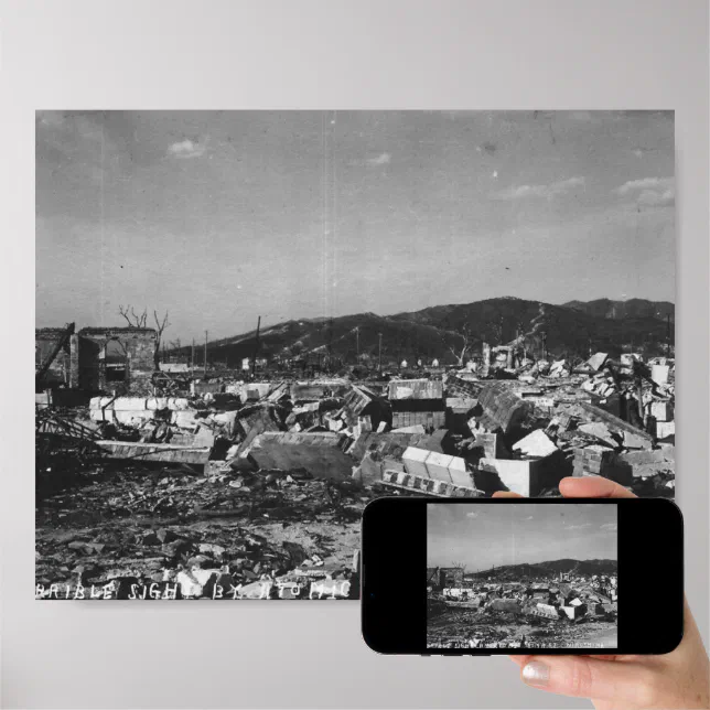 WWII Atomic Bomb Photo Of Hiroshima Poster | Zazzle
