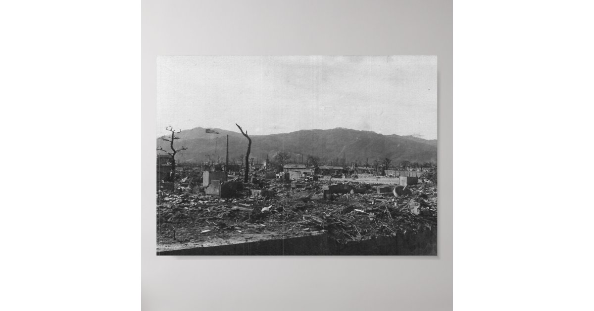 WWII Atomic Bomb Photo of Hiroshima Poster | Zazzle