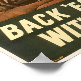 WWII Back 'Em With More Metal Poster | Zazzle