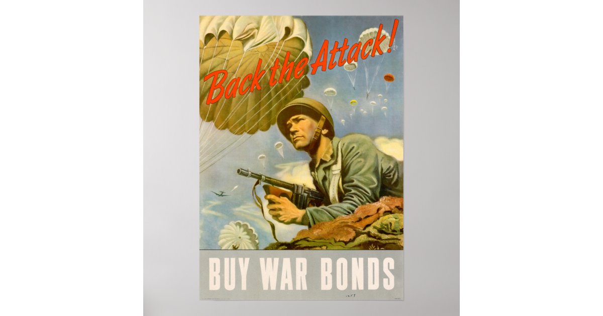 WWII Back the Attack Poster | Zazzle