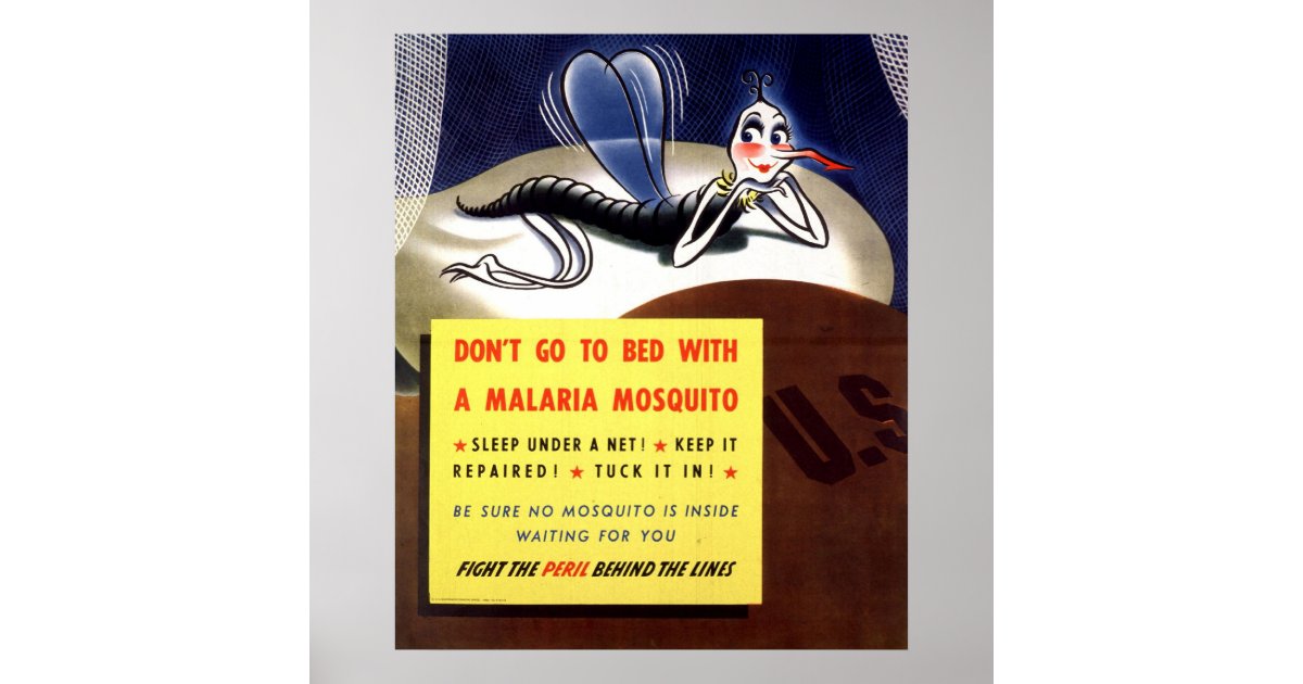 WWII Malaria Mosquito Poster | Zazzle
