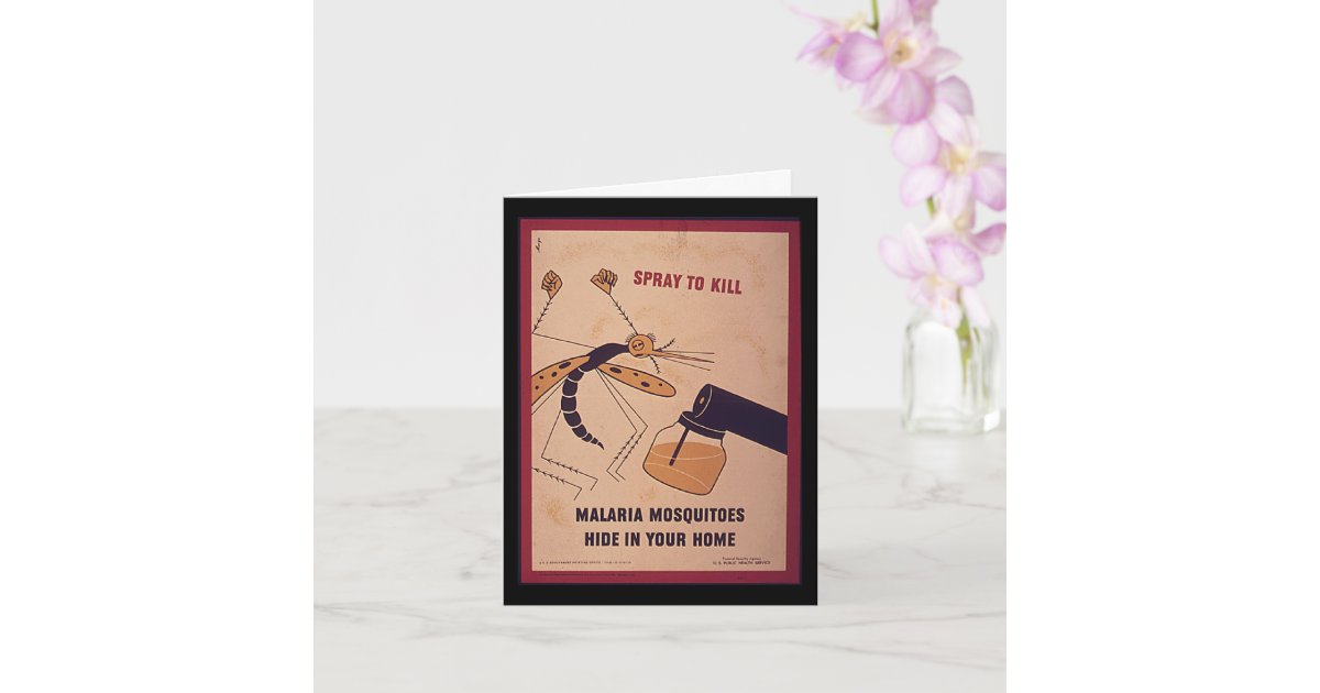 WWII Malaria Mosquitoes Congratulations Card | Zazzle