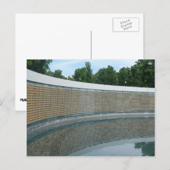 WWII Memorial Freedom Wall in Washington DC Postcard | Zazzle