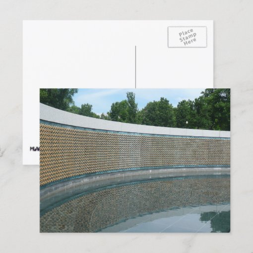 WWII Memorial Freedom Wall in Washington DC Postcard | Zazzle