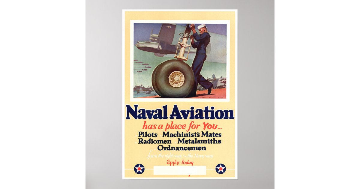 WWII Naval Aviation Poster | Zazzle