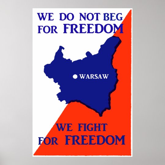 WWII Poland Fights for Freedom Poster | Zazzle.com