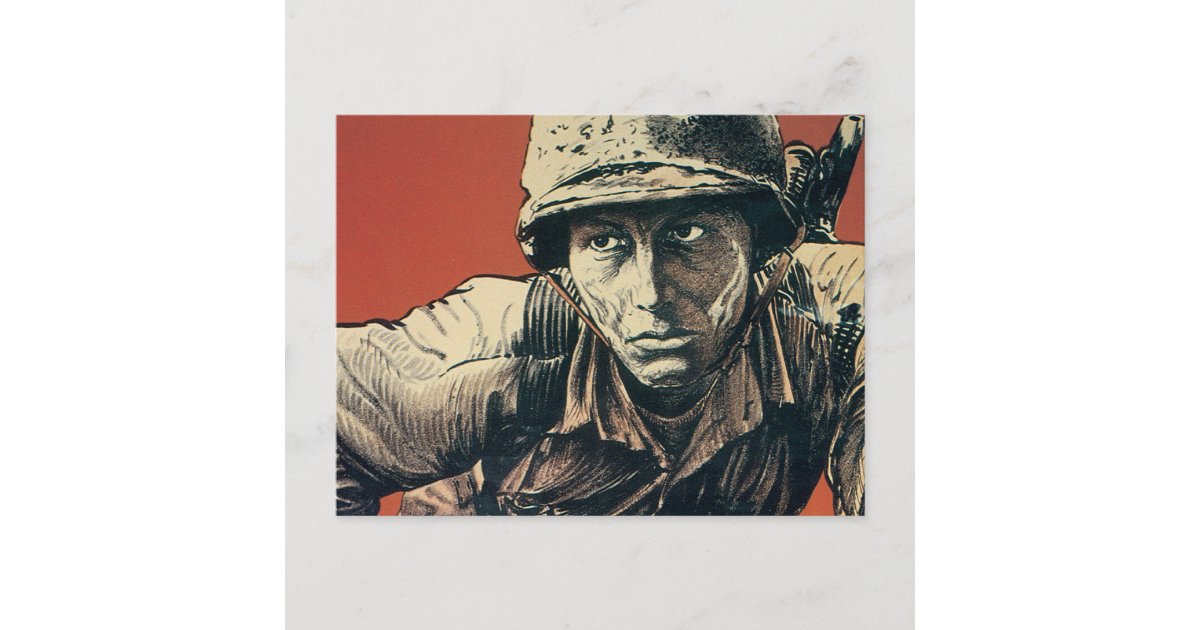 WWII Soldier Postcard | Zazzle