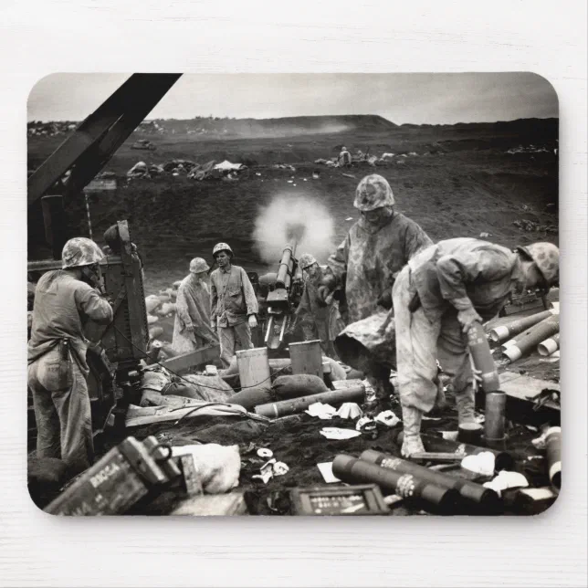 WWII US Marines on Iwo Jima Mouse Pad | Zazzle